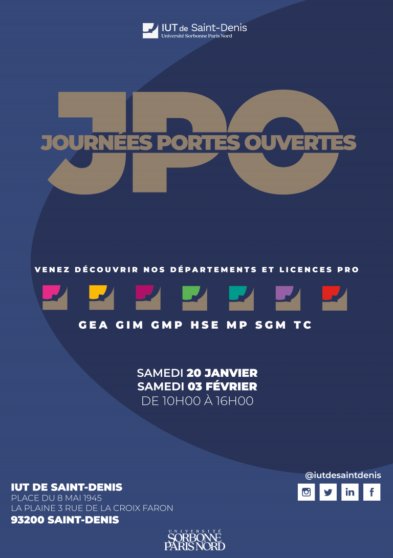 Journées Portes Ouvertes 2024 - IUT de Saint-Denis